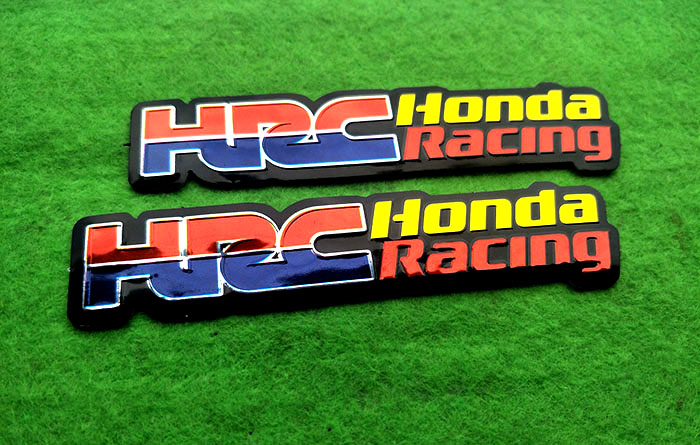 Sticker HRC Honda Racing ตัวนูน 2ชิ้น สติกเกอร์ แต่งรถ ติดรถ สะท้อนแสง ...