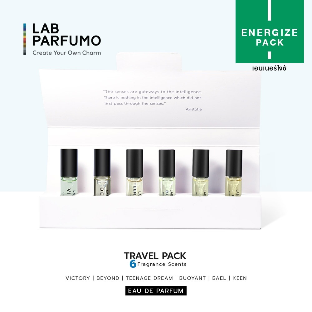 LAB Parfumo, Energize Pack : น้ำหอม (EDP) แพ็ค 6 หลอดๆ ละ 4 ml แถมฟรี ...