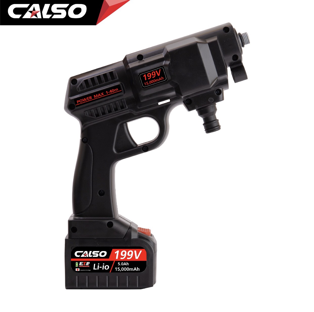 CALSO เครื่องฉีดน้ำไร้สาย ปืนอัดฉีดแรงดันสูงไร้สาย ปืนฉีดน้ำแบต ล้างรถ รดน้ำต้นไม้ ทำโฟม รุ่น ...