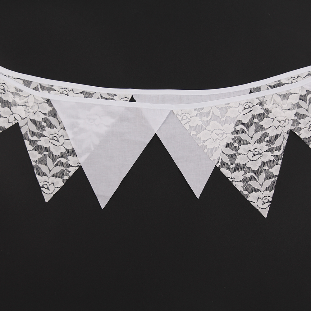 12 Flags 3.2m Lace Rose Leaves Flags Pennant Wedding Birthday Party ...
