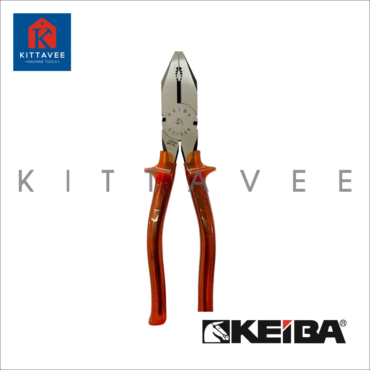 คีมปากจิ้งจก ด้ามปัดเงา Keiba ET-508 (8 นิ้ว) ของแท้ MADE IN JAPAN ...