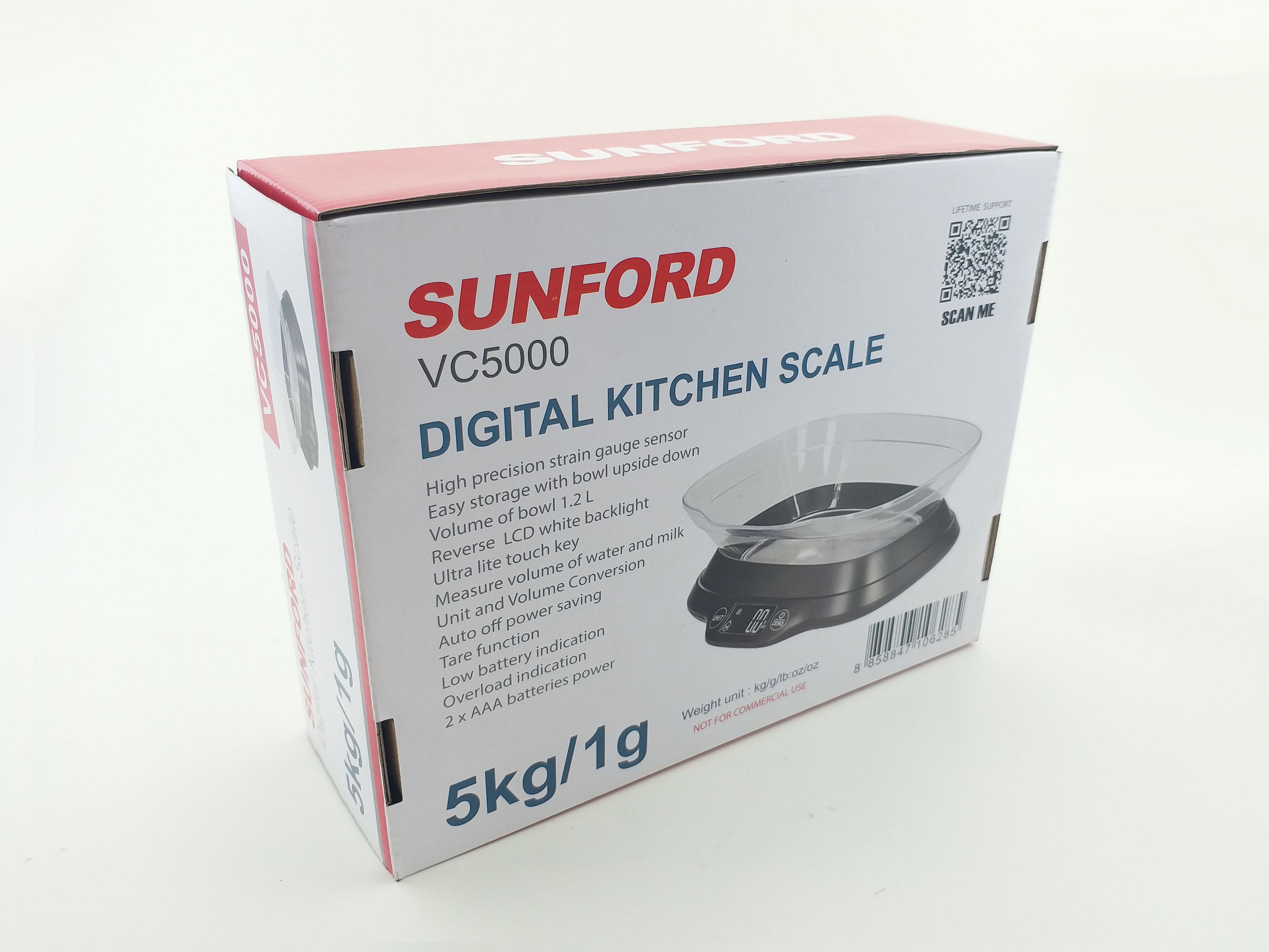 (ส่งฟรี) SUNFORD VC5000 เครื่องชั่งดิจิตอล งานอาหาร และเบเกอรี่ ระบบสัมผัส ขนาด 5 กิโลกรัม ...