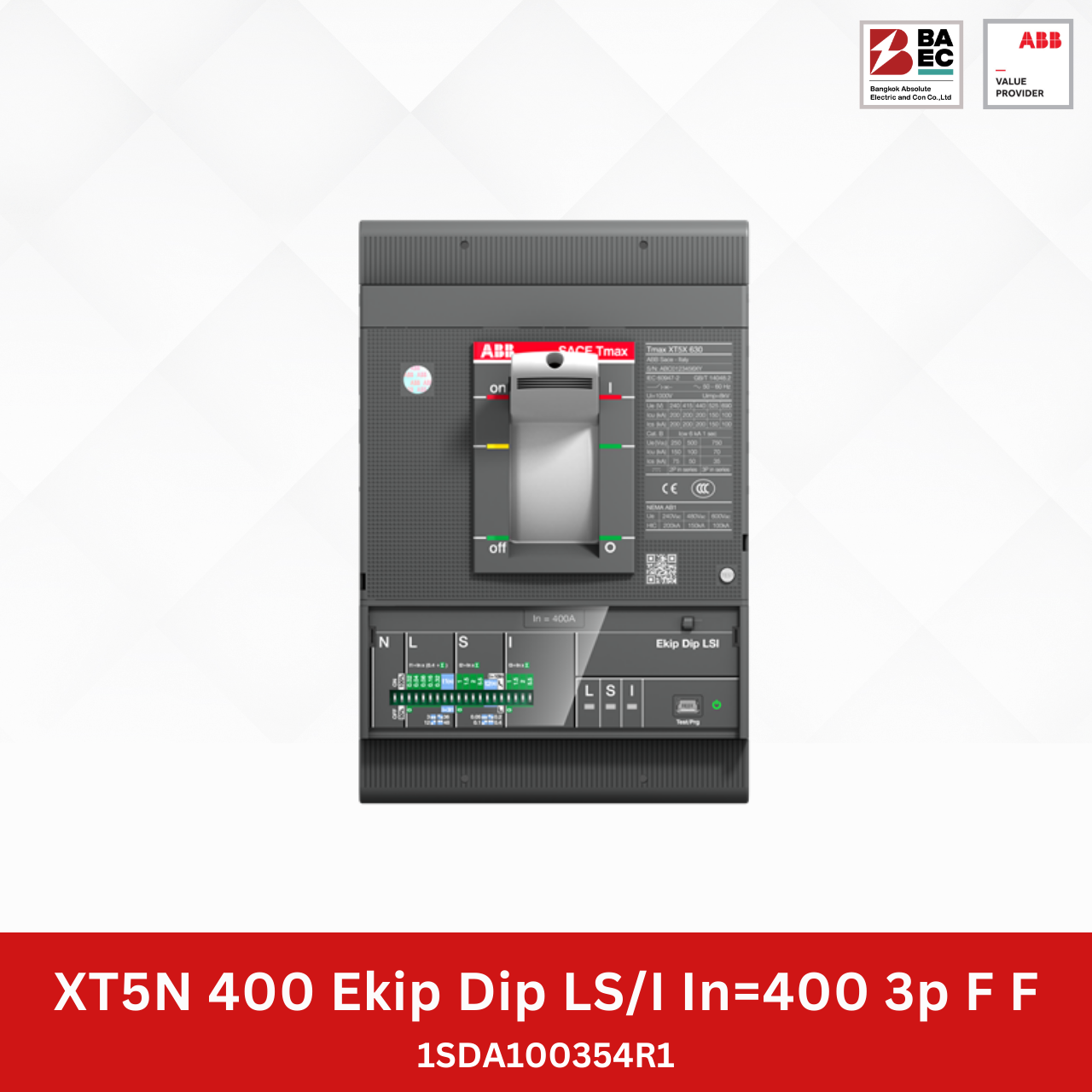 ABB เบรกเกอร์ XT5N 400 Ekip Dip LS/I In=400 3p F F | Lazada.co.th