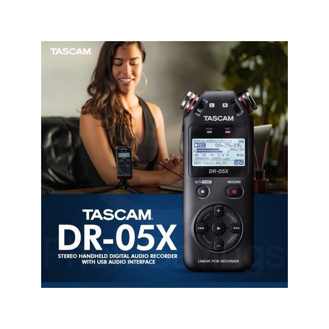 Tascam DR-05X Stereo Handheld Digital Audio Recorder and USB Audio ...