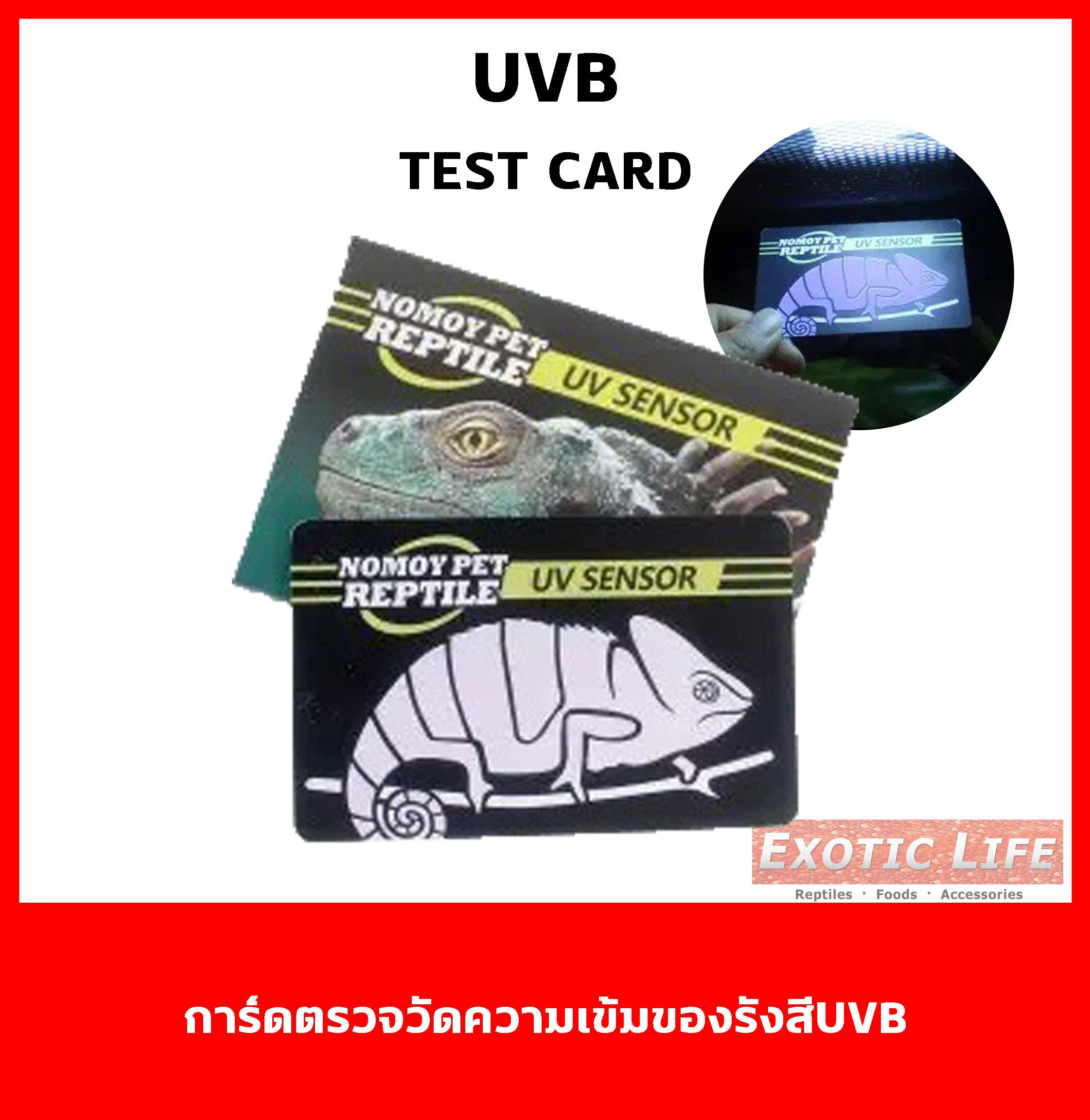 UVB Test Card การ์ดพลาสติกสำหรับตรวจวัดความเข้มของแสงยูวีบี | Lazada.co.th