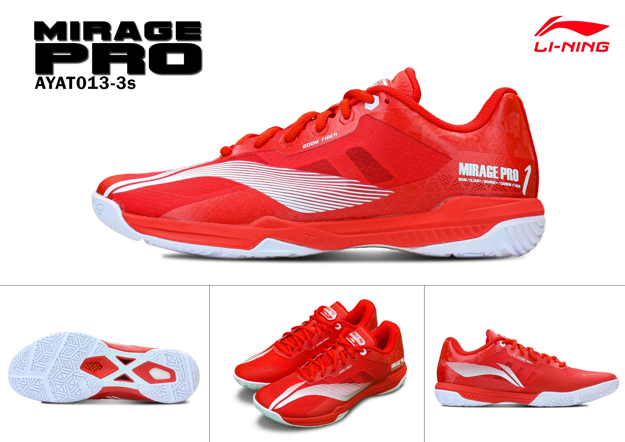 LI-NING รองเท้าแบดมินตัน MIRAGE PRO (AYAT013) BADMINTON SHOES | Lazada ...