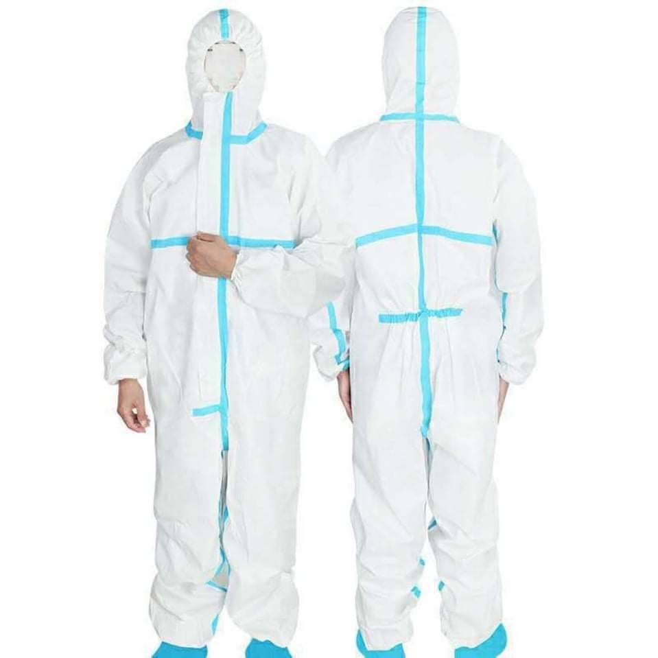 (พร้อมสงทันที)ชุด PPE อย่างดี (ราคาส่ง100ชุด) อย่างหนามาตราฐานEN14126 ...