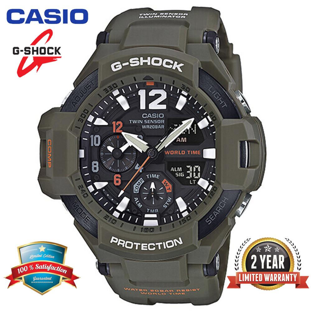 เดิม G- Shock GA1100 ผู้ชายนาฬิกาสปอร์ต 200 เมตรกันน้ำกันกระแทกเวลาโลก ...
