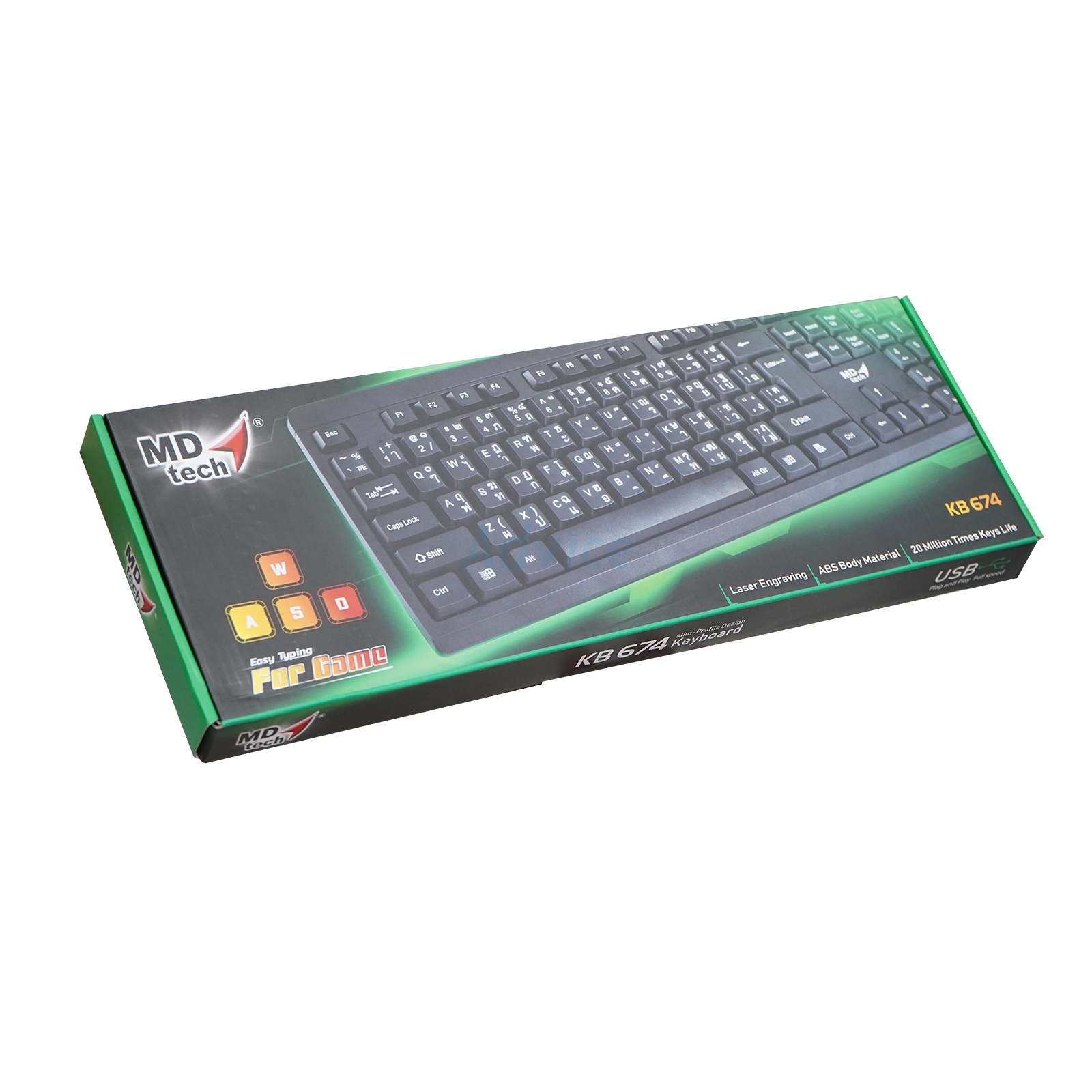 USB Keyboard MD-TECH (KB-674) Black - china X4 - ThaiPick