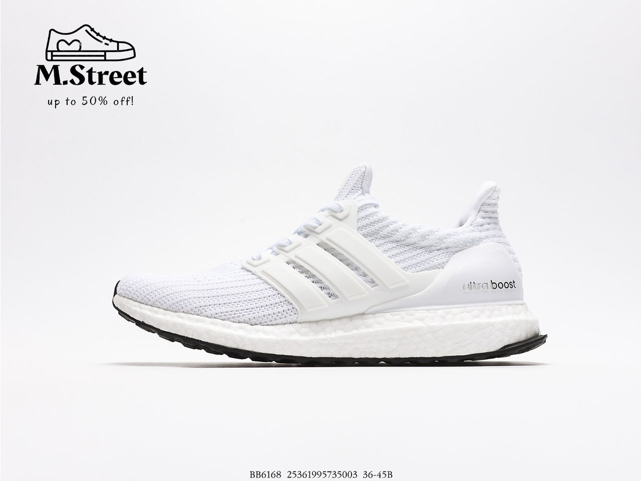 รองเท้าAdidas Ultra Boost Triple Black UB4.0 SIZE.36-45 *ขาวล้วน ...