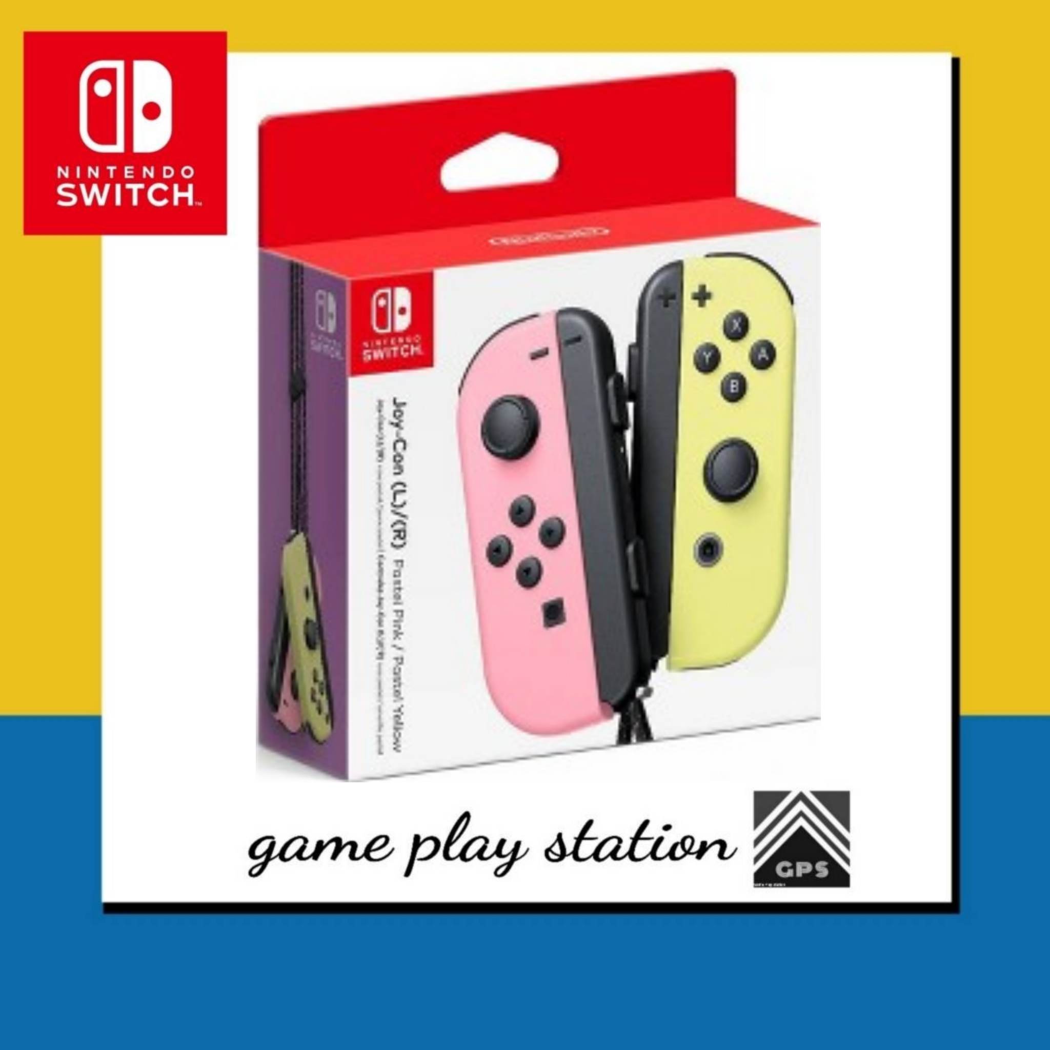 nintendo switch joy con ( pastel pink / pastel yellow ) / ( pastel ...