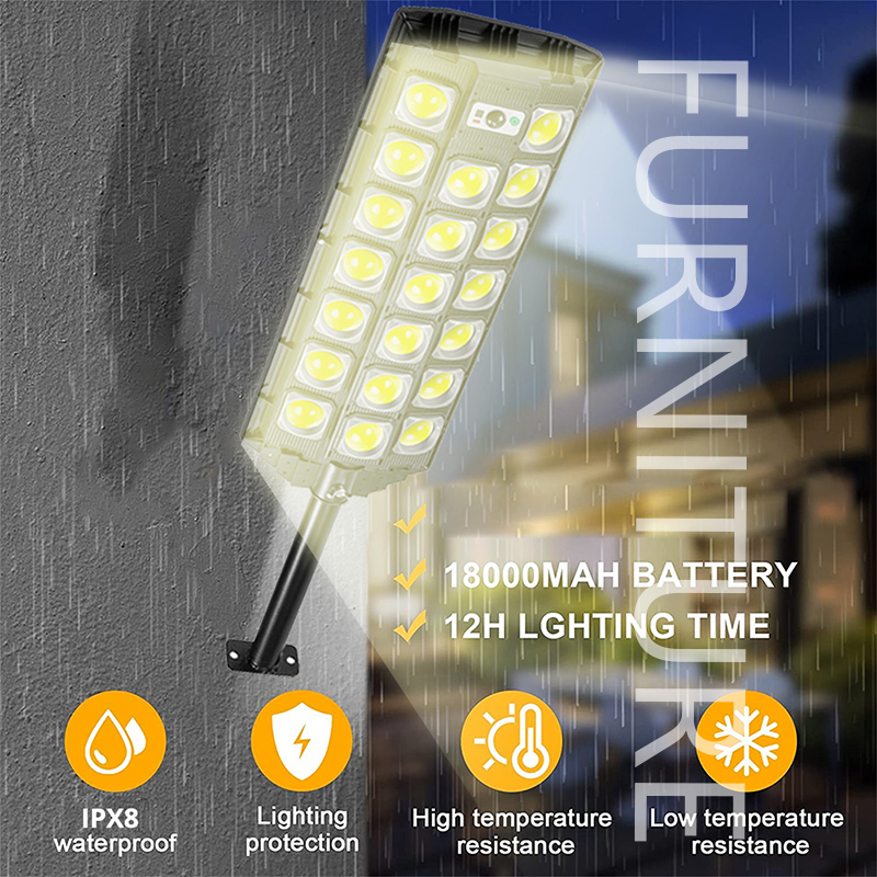 FTNew COB strong light street lights three rows of street lights solar ...
