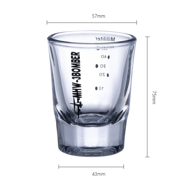 MHW-3BOMBER Round Shot Glass/OZ Cup - แก้วตวงกาแฟ แก้วชอต ขนาด 50 ml ...