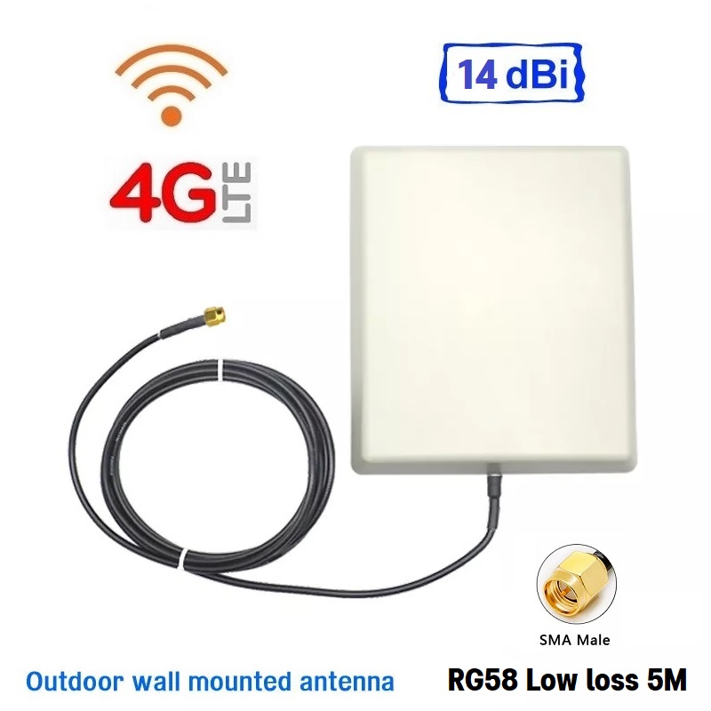 14dBi 4G LTE Indoor Outdoor Panel Antenna 698-2700MHz 2G 3G 4G Antenna ...