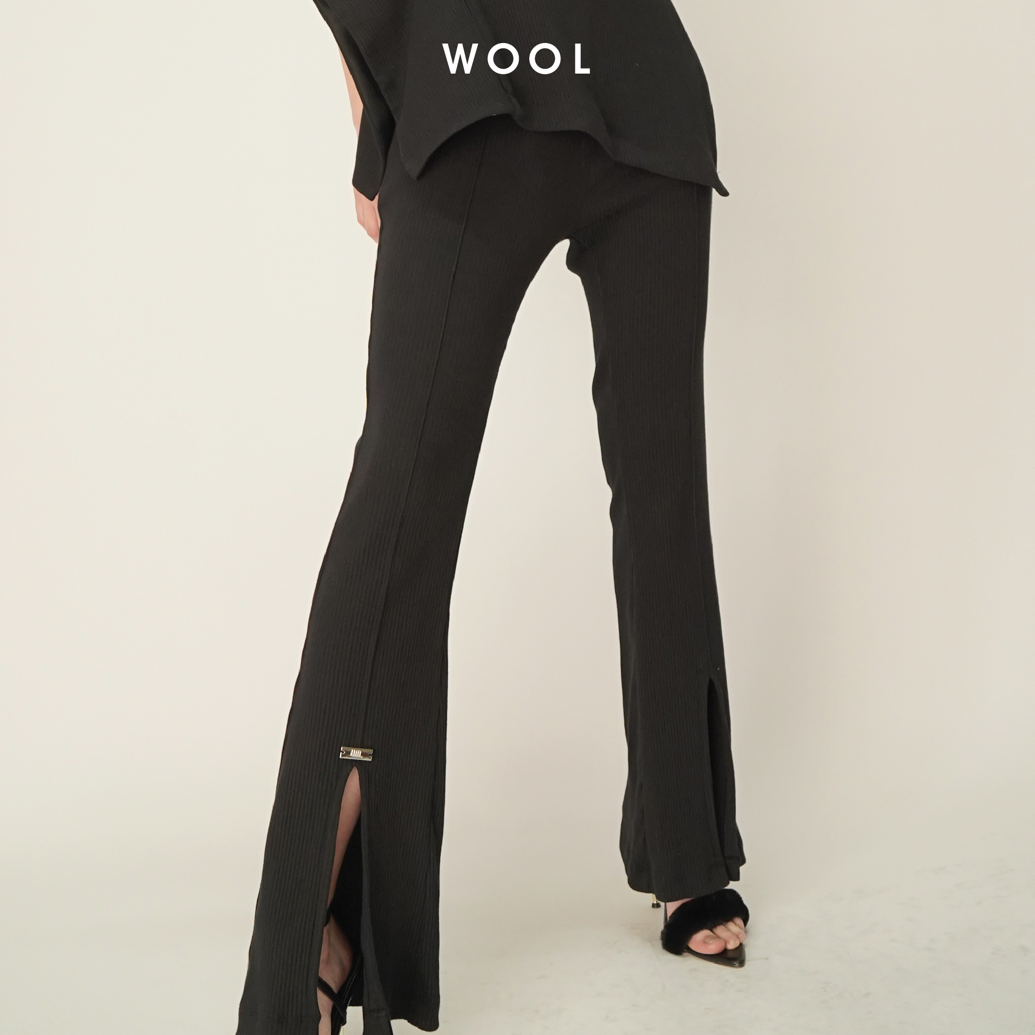 WOOL - Tali Pants กางเกง ทรง flare ผ้ายืด ผ้าร่อง 2 สี [Preorder ...