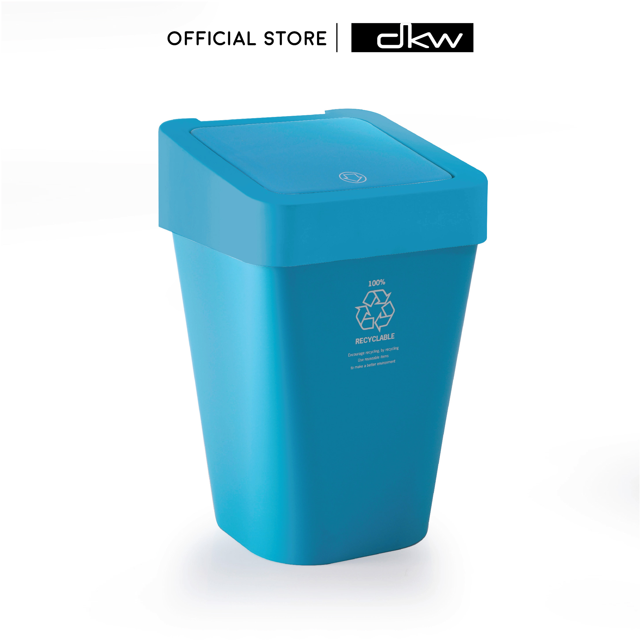 DKW HH-224LP ถังขยะฝาสปริง 11 ลิตร รุ่น BLOCK (มี 2 สีให้เลือก) Trash ...