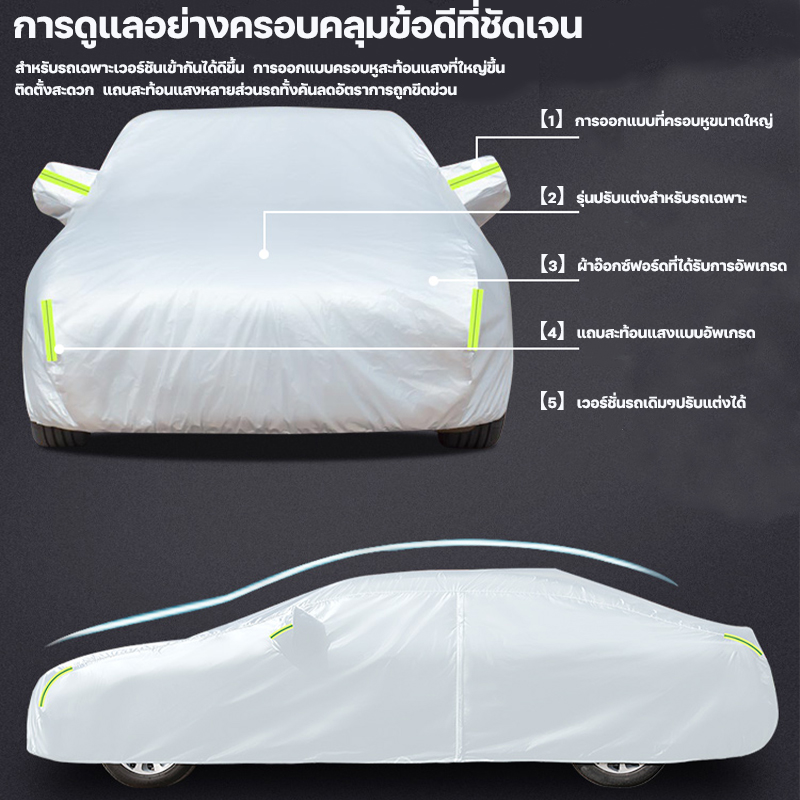 ขายดีที่สุดในรอบ 40ปี ผ้าคลุมรถยนต์ (กัน UV) 210D กันน้ำ กันฝุ่น กันแดด าคลุมรถ ผ้าคลุมกะบะ ผ้า ...