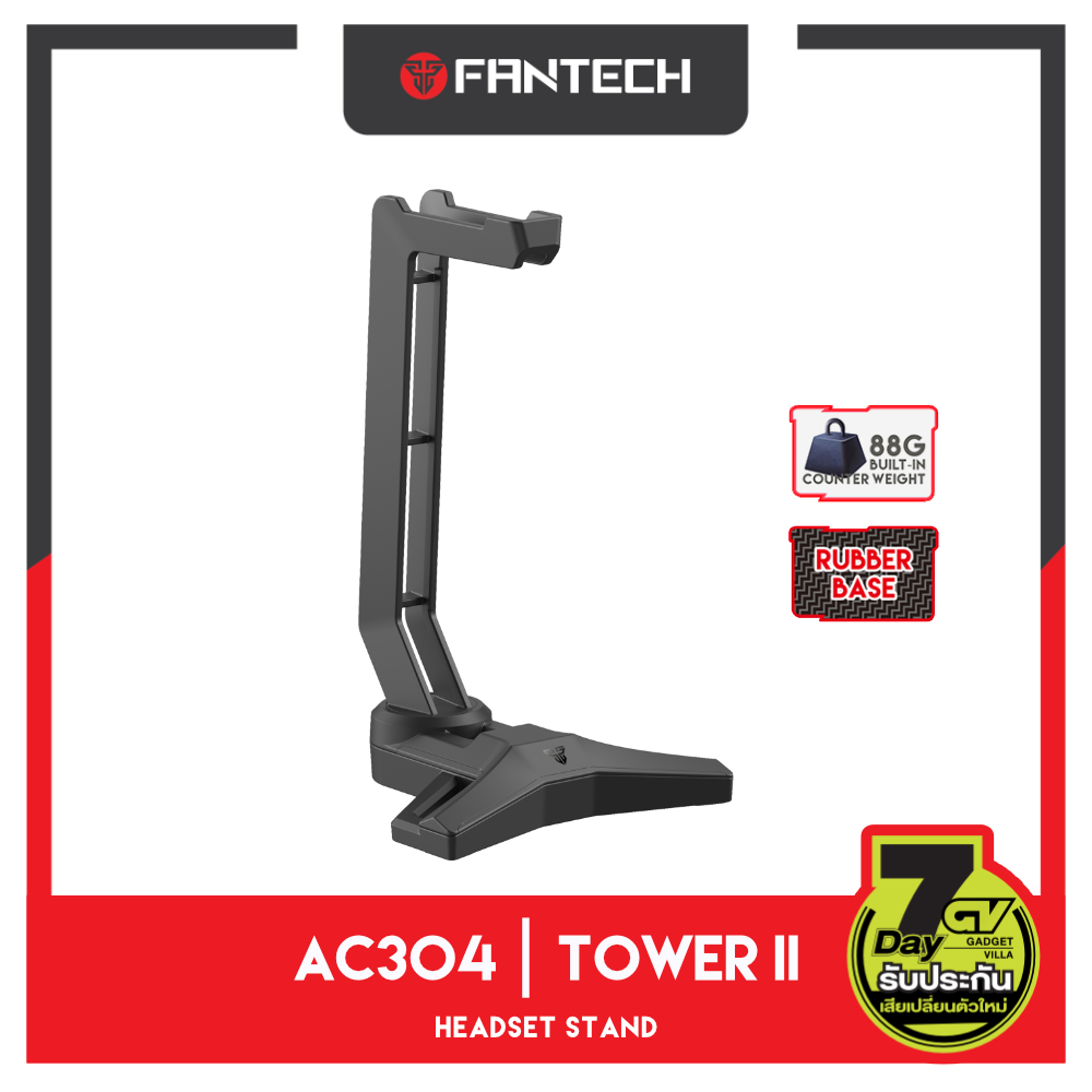 Fantech AC304 และ AC304 Pro สีดำ Headphone Stand With Cable Holder แฟน ...