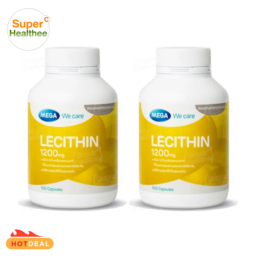ราคา Mega We Care Lecithin 1200mg 2x100 Capsules เมก้าวีแคร์ เลซิติน ...