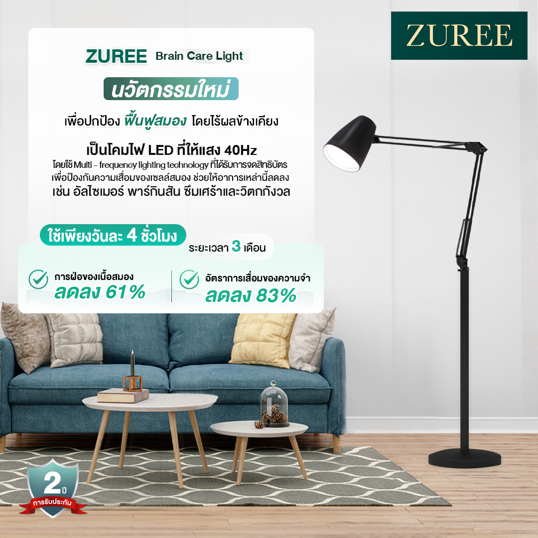 ZUREE Brain Care Light โคมไฟถนอมสมอง แบบตั้งพื้น | Lazada.co.th