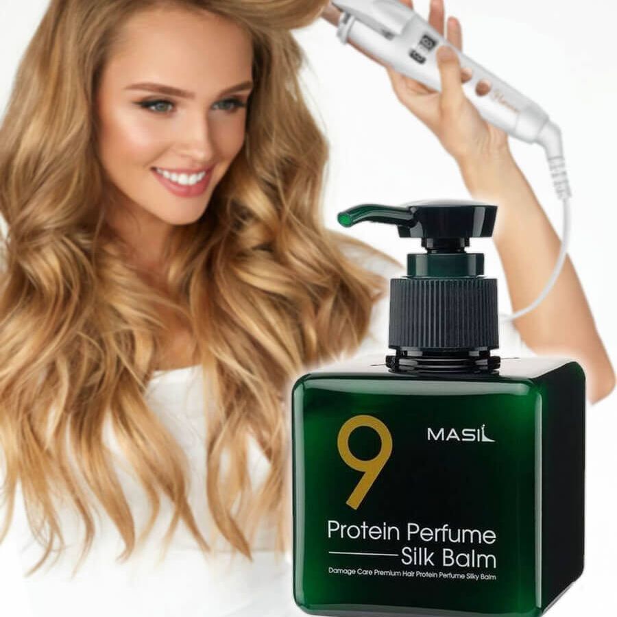 มาส์กบาล์มบํารุงผม Masil 9 Protein perfume silk balm 180ml. ผมนุ่มสลวยไม่ชี้ฟู - NONNY COSMETICS ...