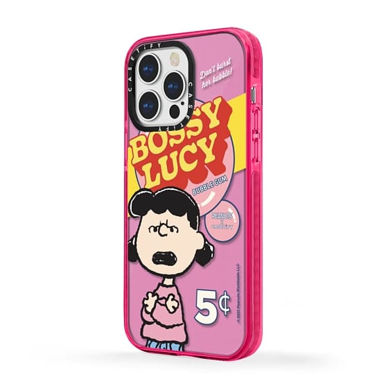 Bossy Lucy Bubble Gum Case Color:SheerHot Pink 13 Pro Max - CASETiFY ...