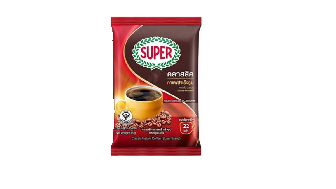 กาแฟดำ กาแฟซุปเปอร์คลาสสิค ขนาด 45 กรัม classic super coffee 45 g ...