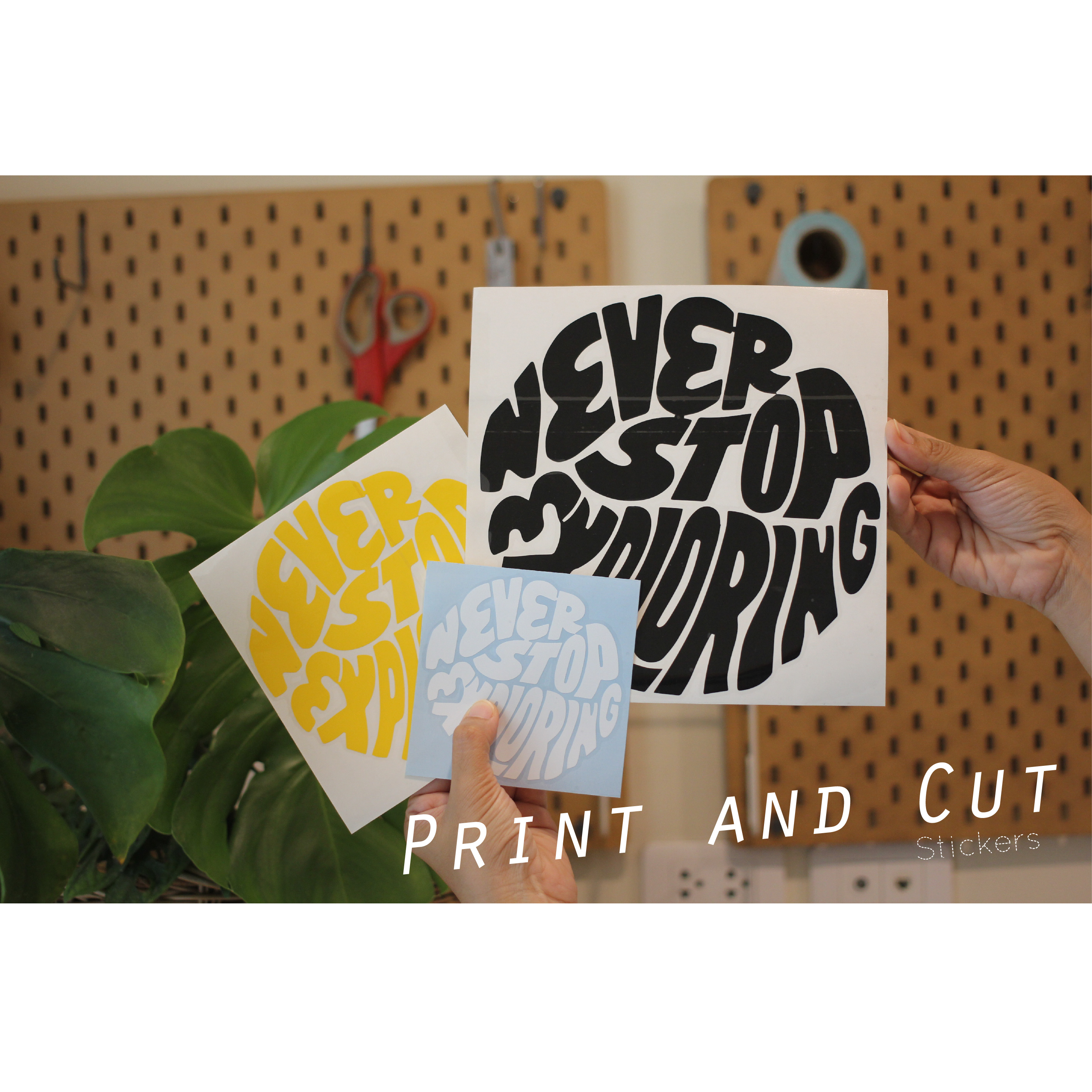 Sticker สติ๊กเกอร์ ลาย Never Stop Exploring งานไดคัท มีหลายสี หลายขนาด ...