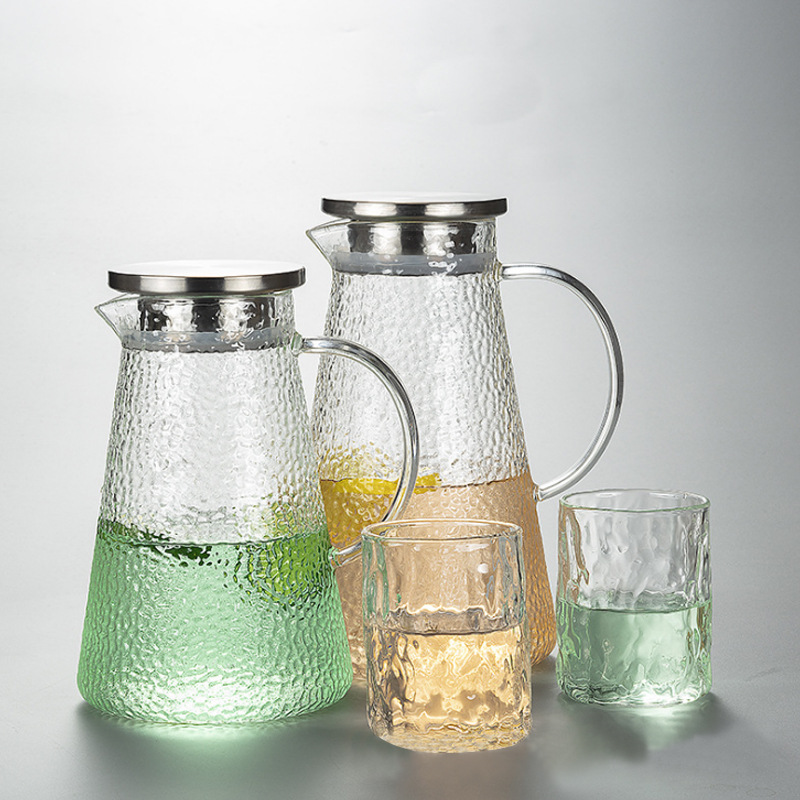 Teapot, High Borosilicate glass, kettle, kettle, Juice jug, Hammered ...