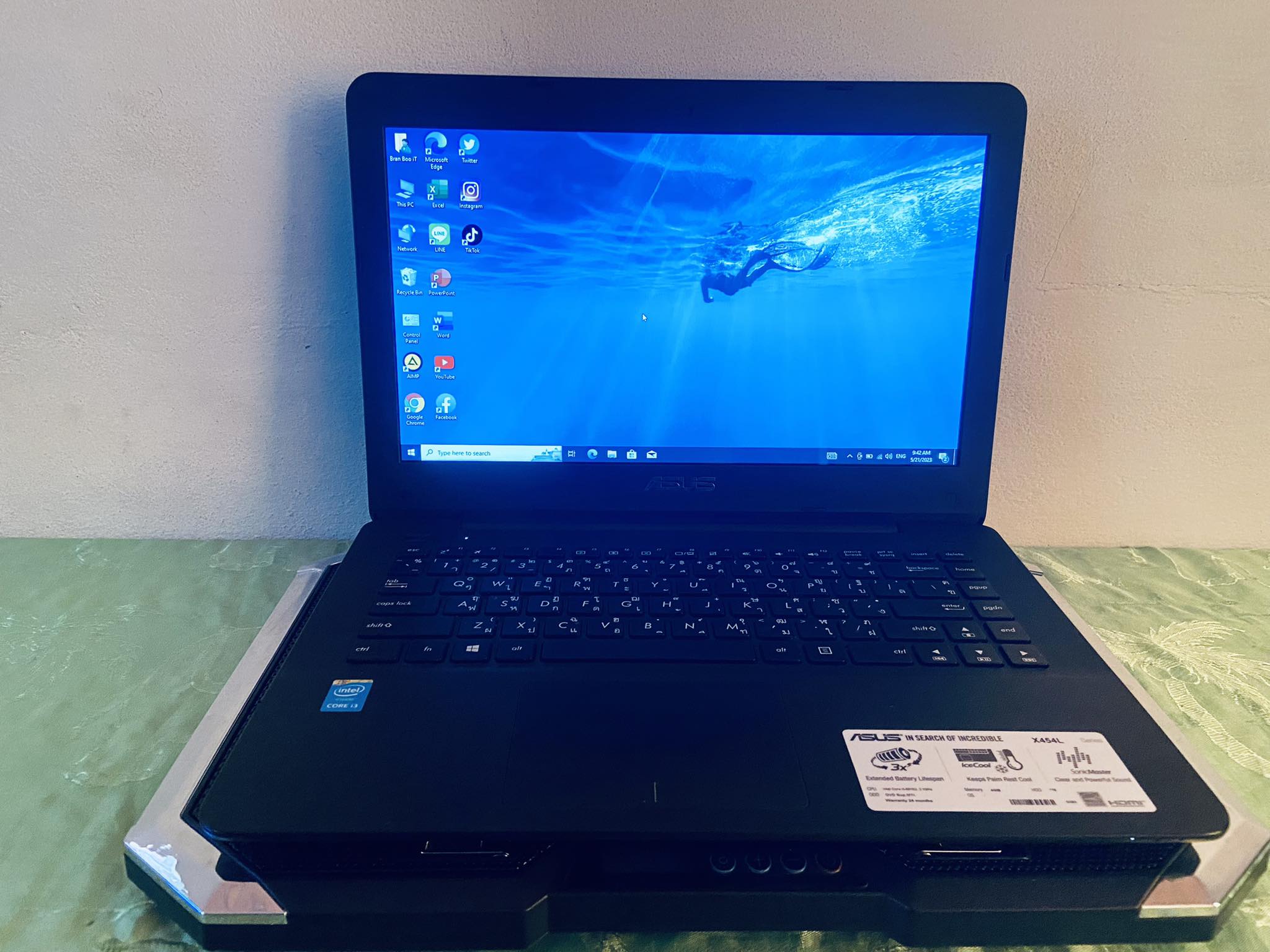 โน๊ตบุ๊ค Asus X454L i3-5010 U สภาพสวย ลื่นๆ ใช้งานได้ปกติ | Lazada.co.th