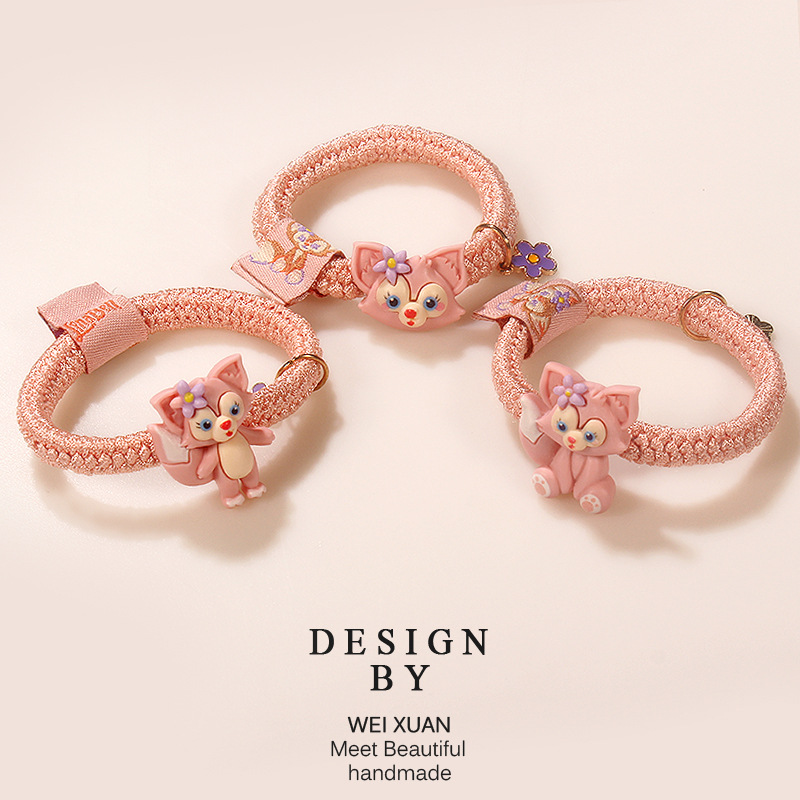 หัวการ์ตูนเชือกสร้อยข้อมือ Linna Bell มูลค่าสูง Little Fox เชือกผมสาว ...