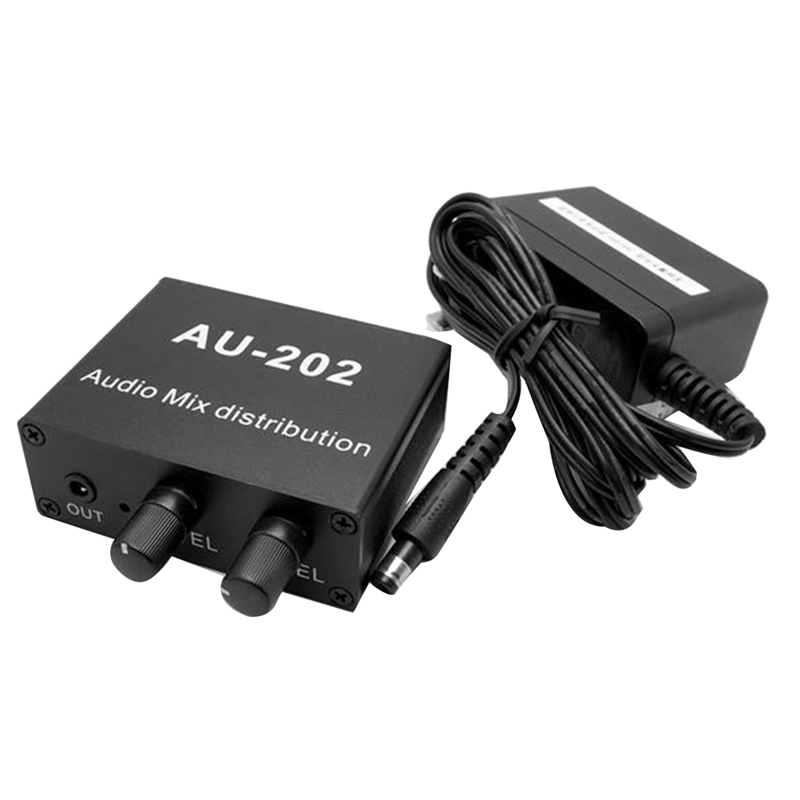 Stereo Mixer Audio Distributor 2 Inputs 2 Outputs Audio Mix ...
