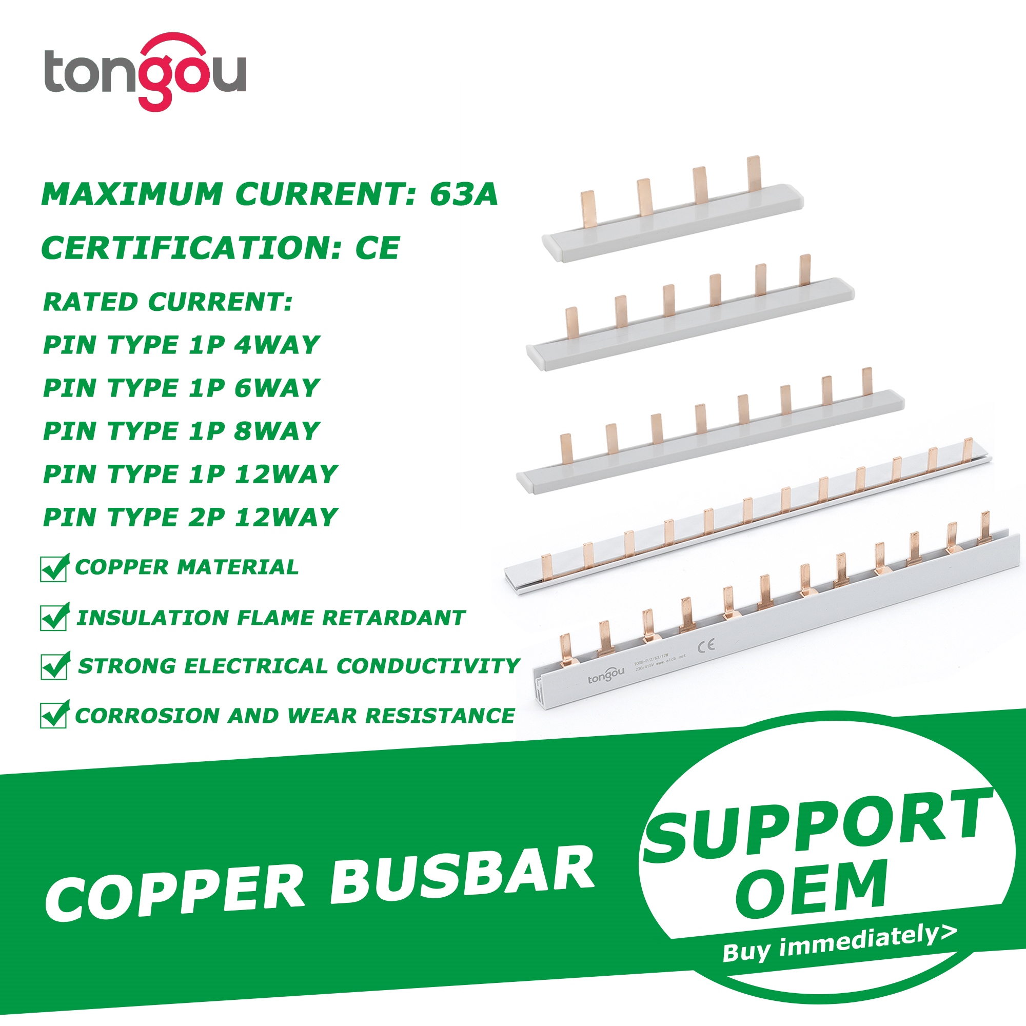 Hot money Copper Busbar for Distribution Box Circuit Breaker PIN TYPE ...