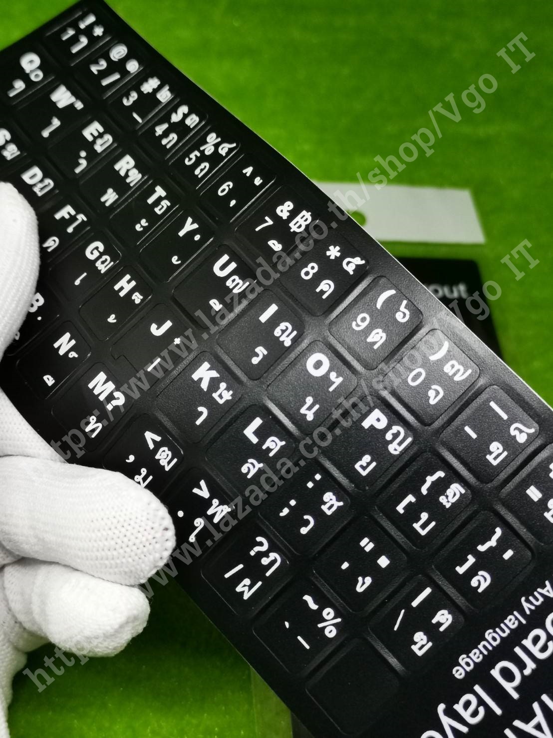สติกเกอร์คีย์บอร์ด ภาษาไทย อังกฤษ Thai English Keyboard sticker - Vgo ...