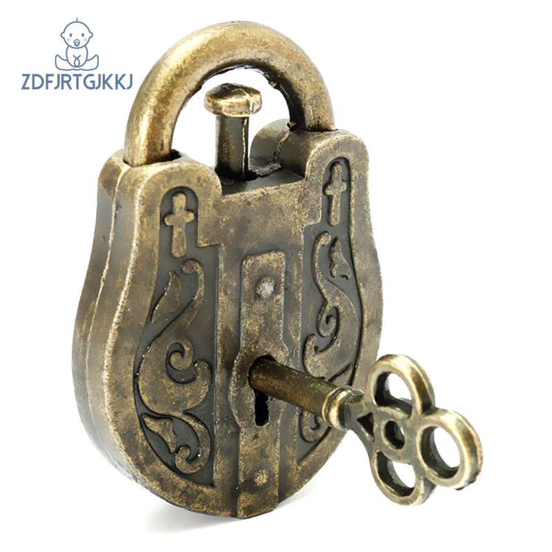 Vintage Metal Cast God Lock Key Puzzle Toy IQ EQ Mind Brain Teaser Kid ...