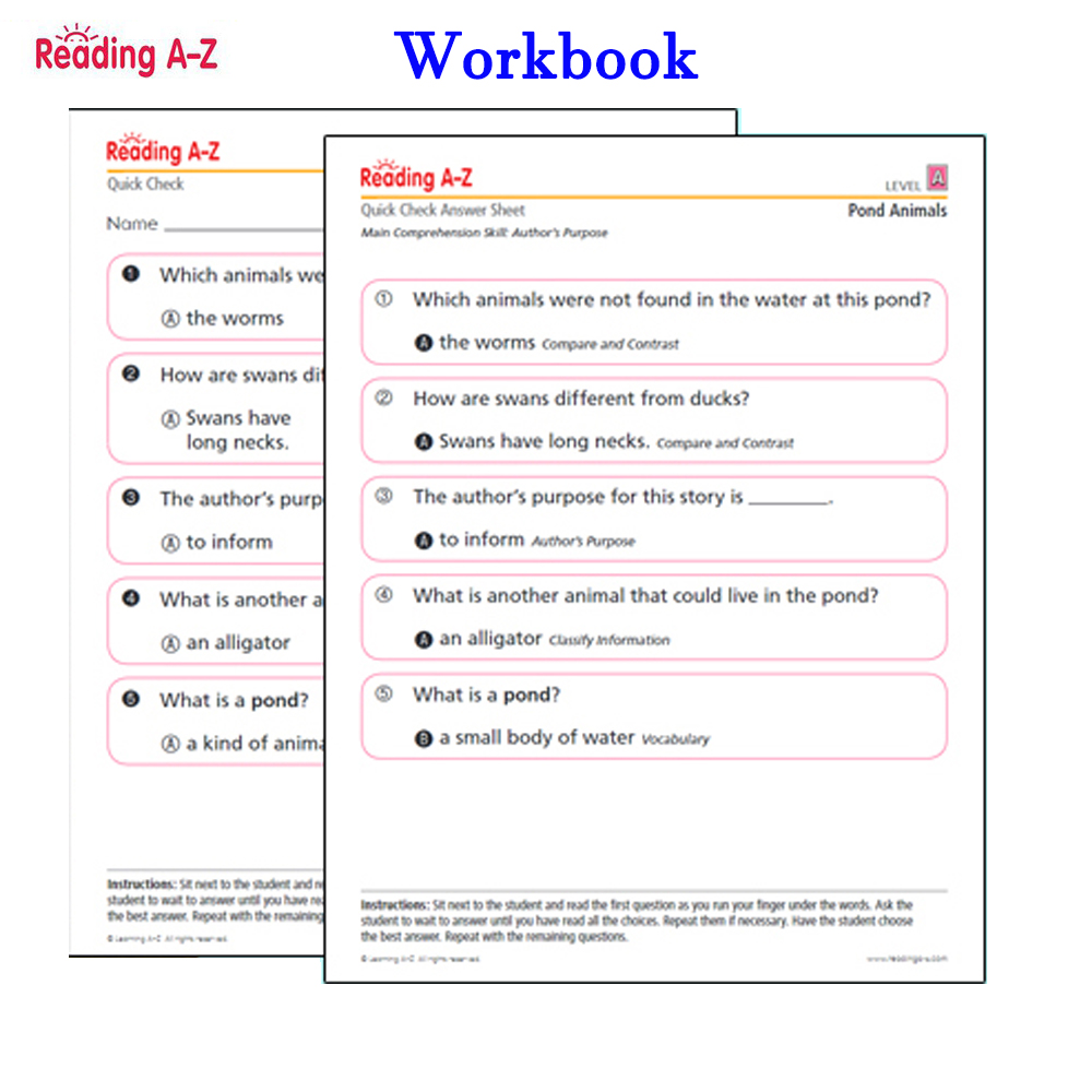 [100 Books+1 Guide+1 Workbook】RAZ Graded Reading Picture Book Level aa ...