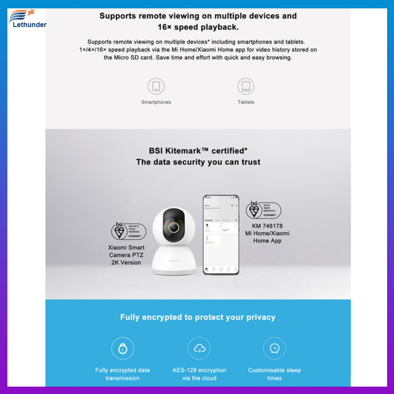 Smart Home Security Camera 2k Monitor 1296p Hd Ultra-Clear Ip Panoramic ...