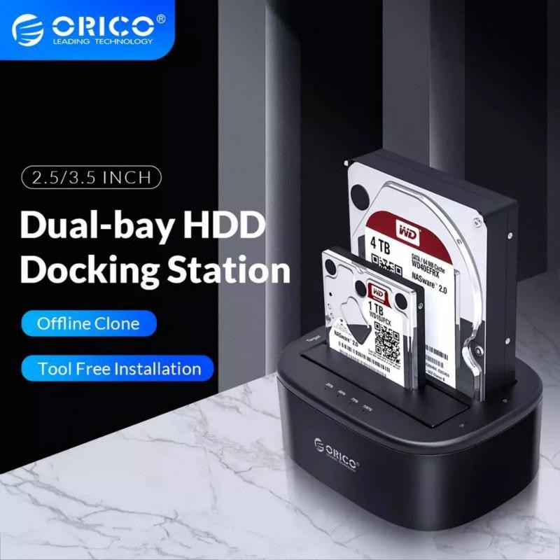 ORICO Hdd Docking 2 Bay 2.5'' - 3.5'' USB3.0 5Gbps 16TB docking station ...