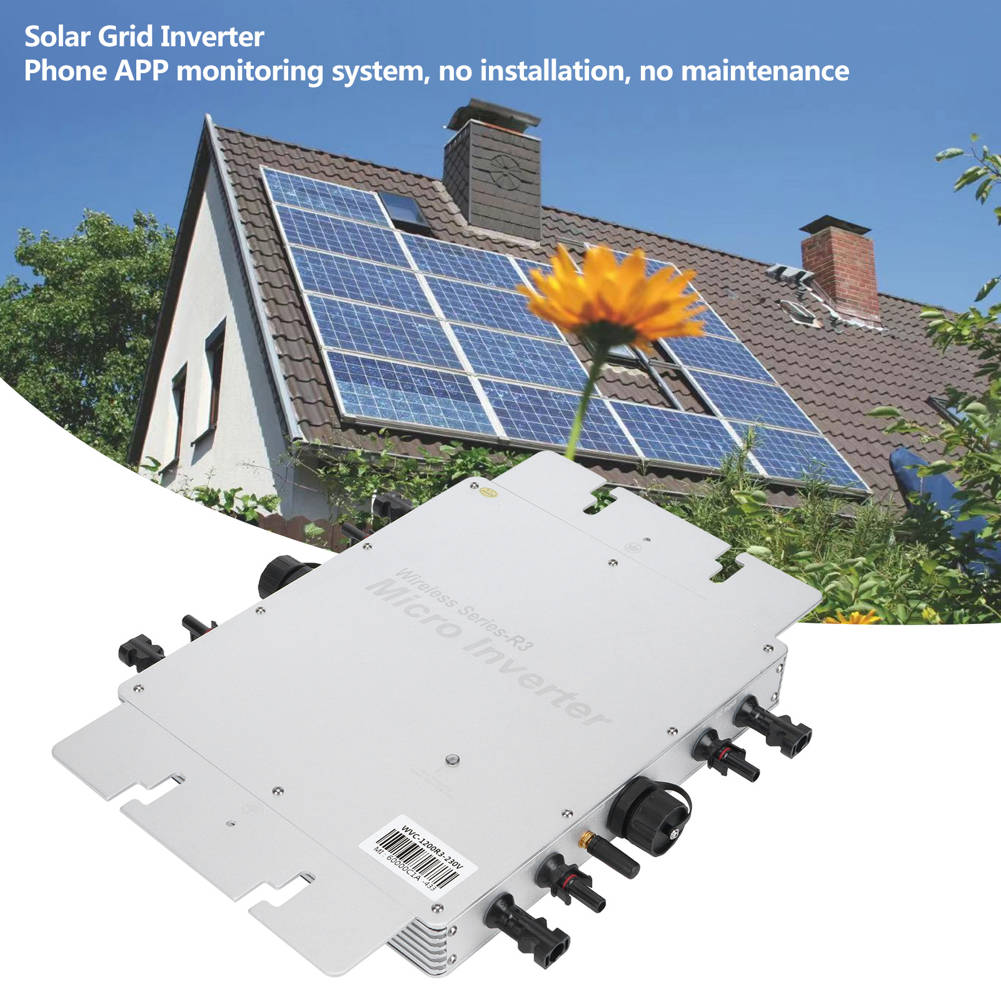 【เก็บเงินปลายทาง】WVC-1200 Micro Inverter Sine Wave Solar Photovoltaic ...