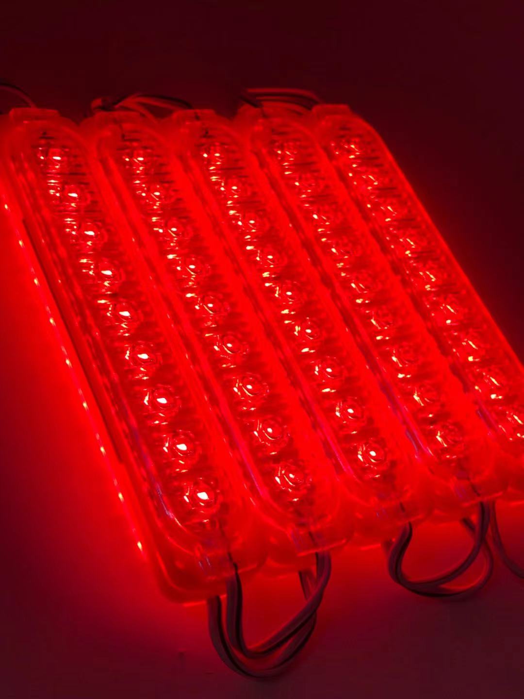 ไฟโมดุล LED Module 9led มี12vกับ24v รถใหญ่ มี8สีให้เลือก 1ชิ้น10ชิ้น(1 ...