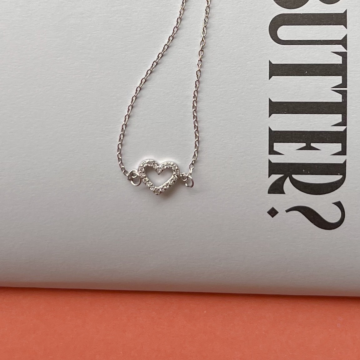 A.piece กำไลเงินแท้ all silver 925 Crystal heart bracelet - a.piecestores - ThaiPick