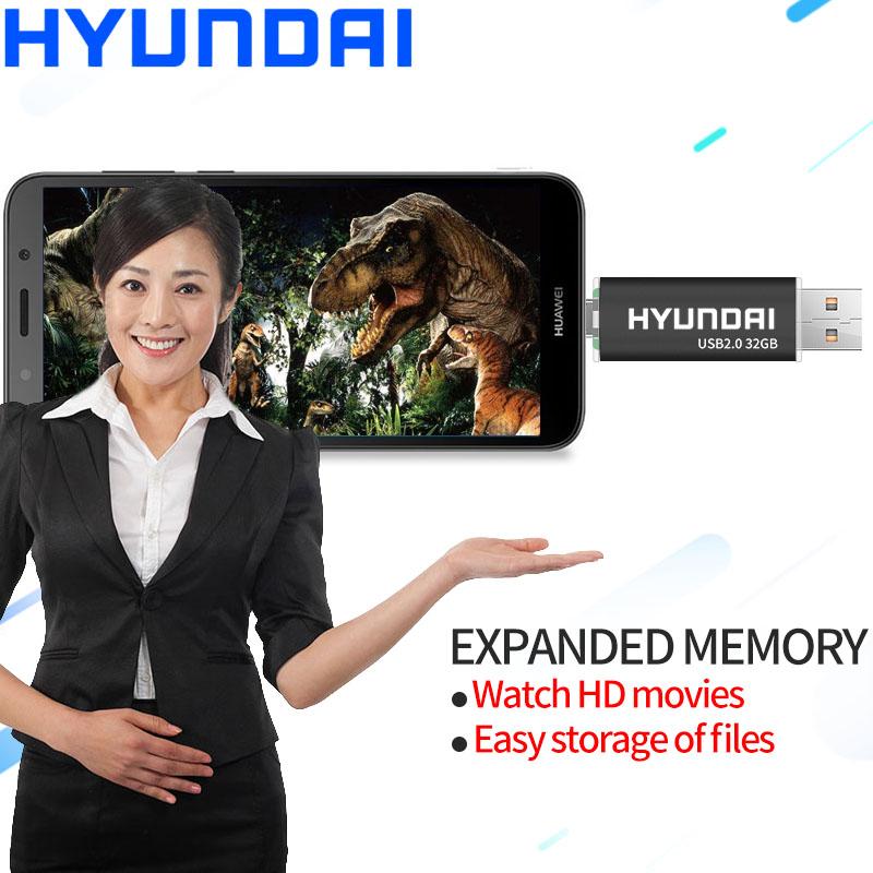 HYUNDAI 2 in1 USB 2.0 OTG 32 GB Memory Stick Drive Storage U Disk ...