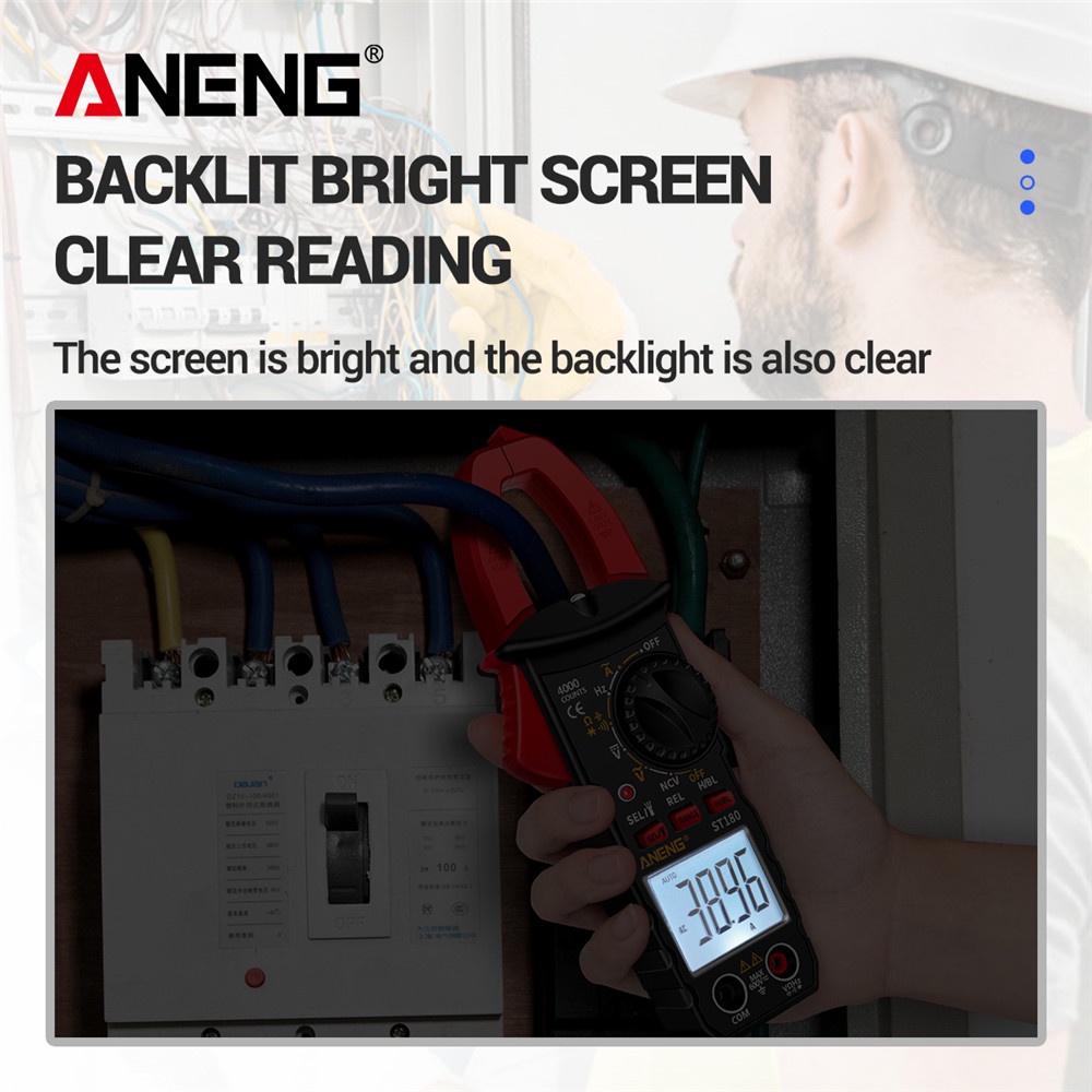 Aneng ST180 เครื่องวัดแรงดันไฟฟ้าดิจิทัล RMS 4000 ครั้ง สําหรับช่าง ...