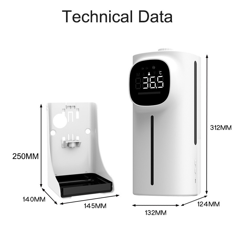 สินค้าพร้อมส่ง เครื่องวัดอุณหภูมิ เสียงภาษาไทย จ่ายสเปย์อัตโนมัติ K9 ...