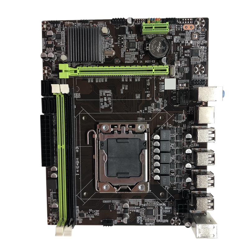 X79 1356ชุดเมนบอร์ดพร้อม Xeon LGA 1356 E5 2450 C2 Cpu 2X4GB = 8GB ...