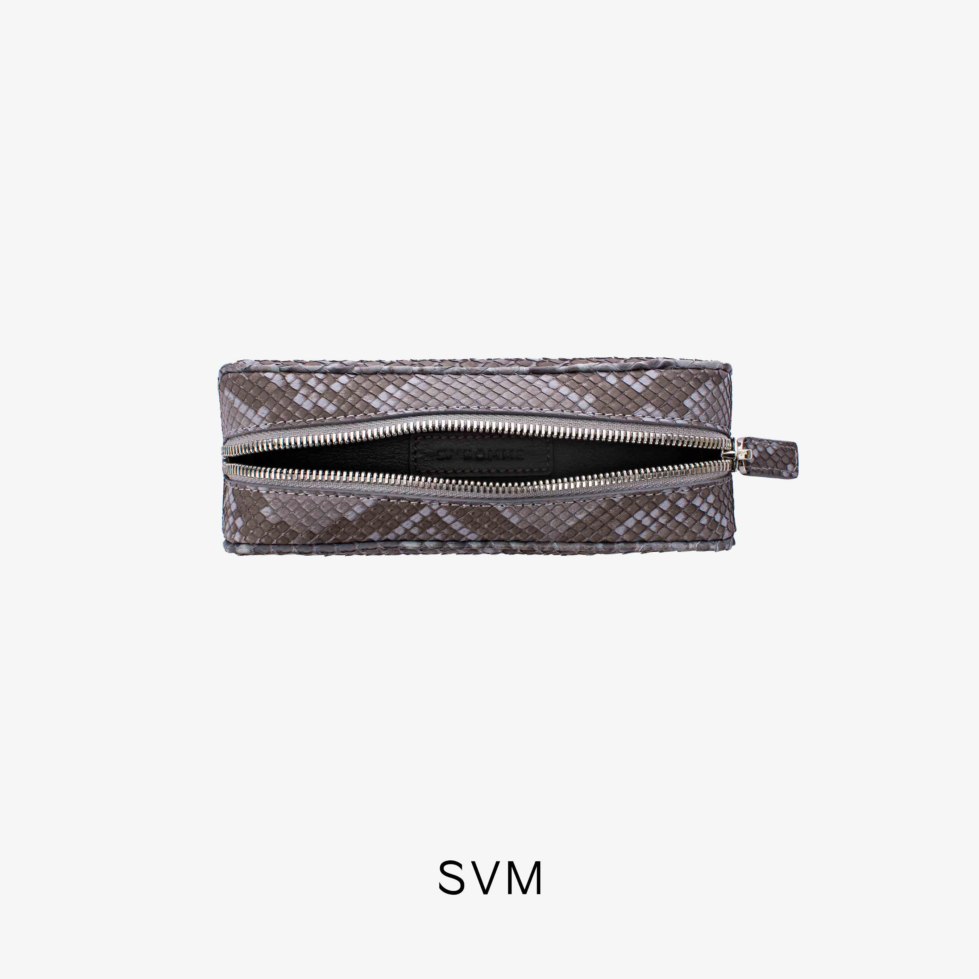 [SVM]Pencil Pouch Grey Python ซองใส่ดินสอสีเทาหนังงู - Suvimol - ThaiPick