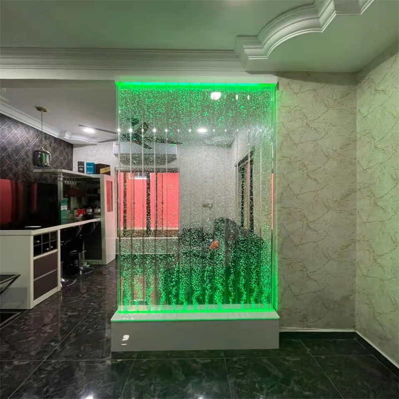 Large water curtain wall flowing water bubble wall acrylic water dance ...
