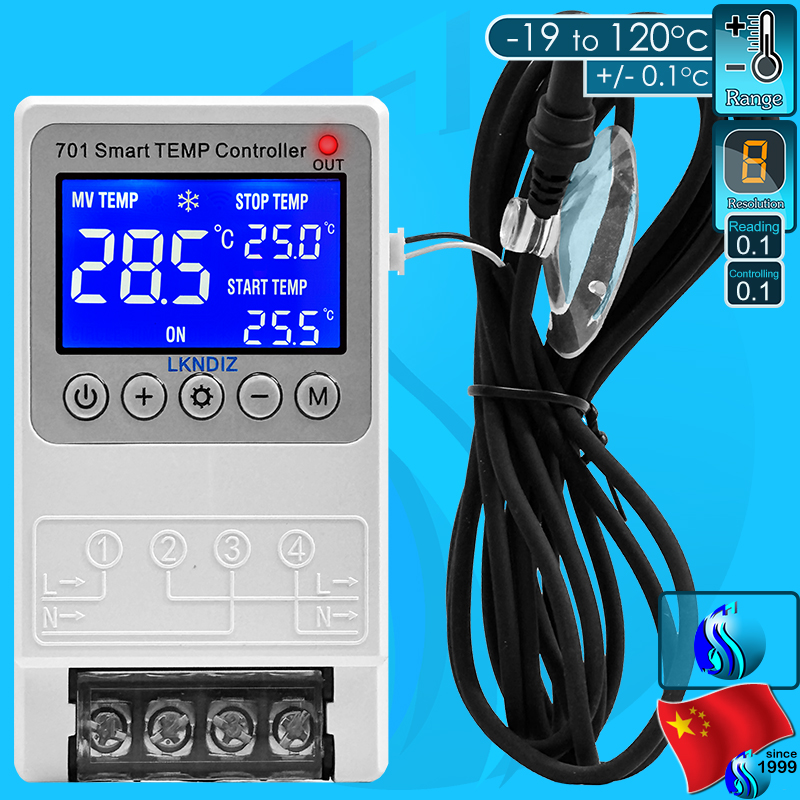 🐟 SeaSun LKNDIZ Smart Temp Controller 701 / STC-8080A+ เครื่องควบคุมอุณหภูมิ thermometer ...
