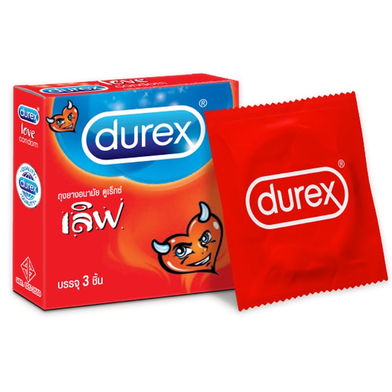 Durex Kingtex ดูเร็กซ์ คิงเท็ค ขนาด 49 มม. // Durex Love ดูเร็กซ์ เลิฟ ...