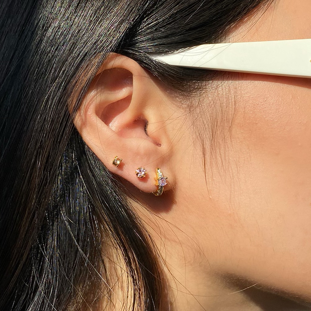 YVIS teeny tiny gem stud earring - yvis - ThaiPick